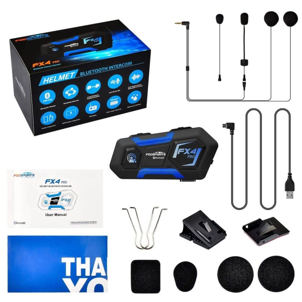 FX4 Pro 最高の4つの方法オートバイBluetoothコミュニケーター| Fodsports